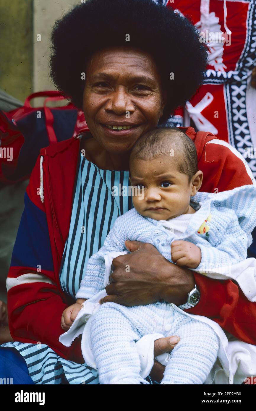 Mother and baby at the Pacific Harbor Cultural Center, Viti Levu, Fiji ...