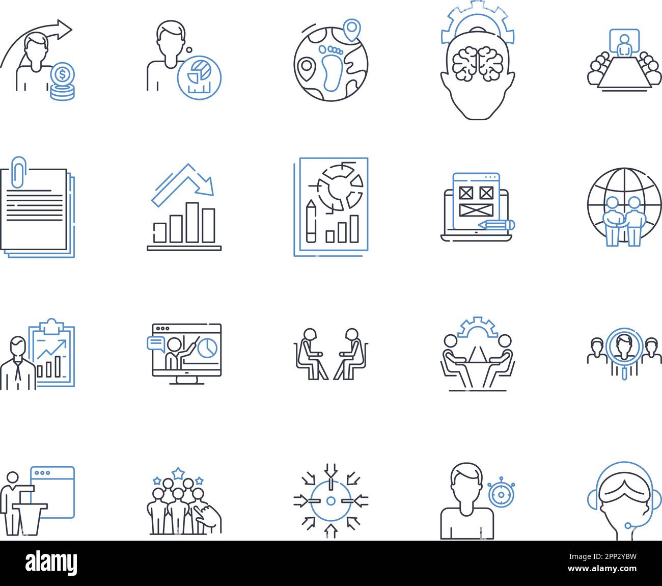 Working together line icons collection. Collaboration, Cooperation, Partnership, Teamwork, Unity ...