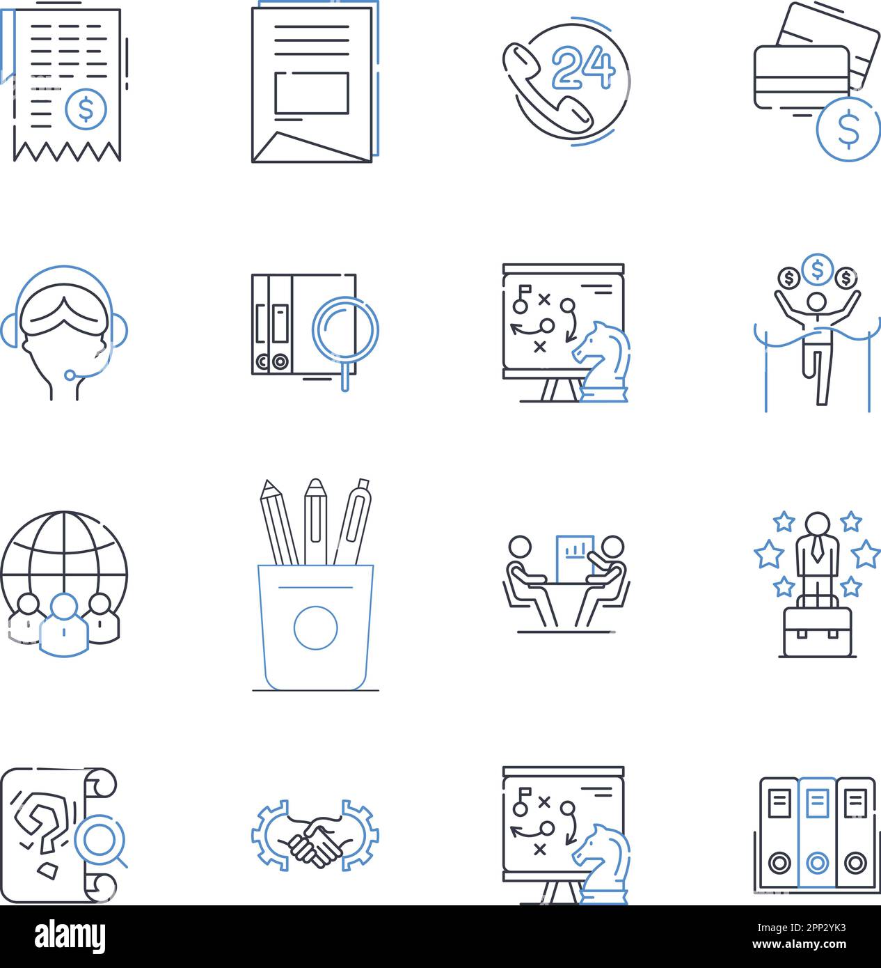 Equity returns line icons collection. Gains, Profits, Performance ...