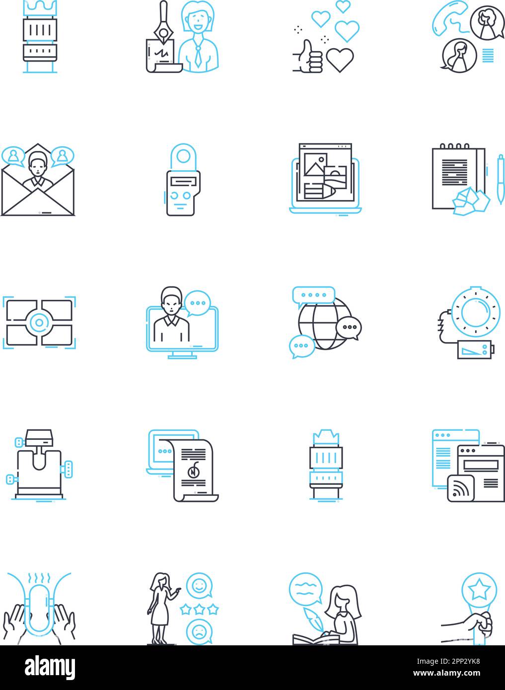 Flicks linear icons set. Movies, Cinema, Popcorn, Film, Blockbuster ...