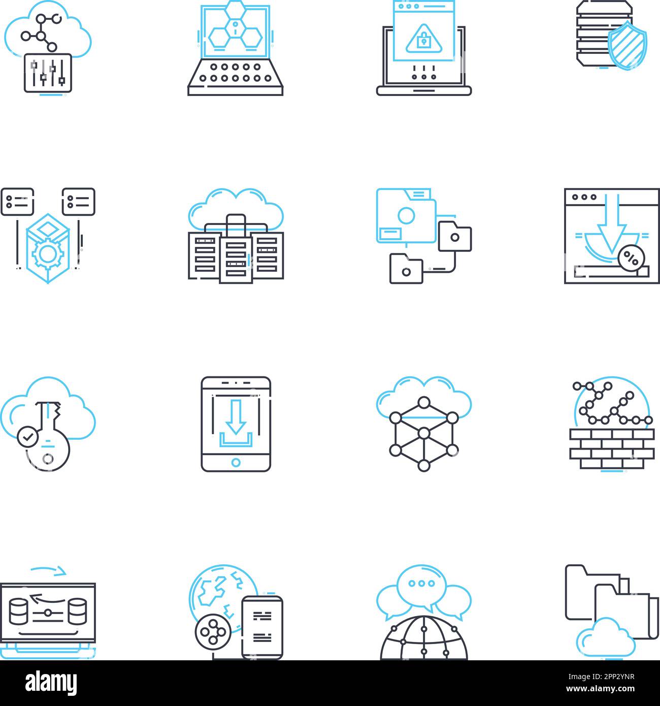 Grid linear icons set. Matrix, Pattern, Mesh, Nerk, Chart, Grille ...