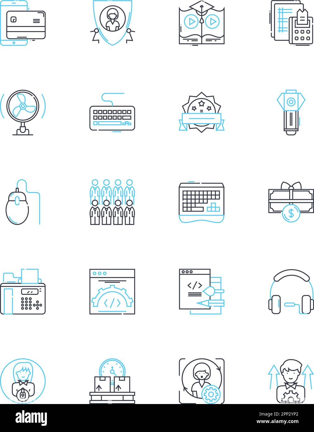 Community oversight linear icons set. Accountability, Transparency ...