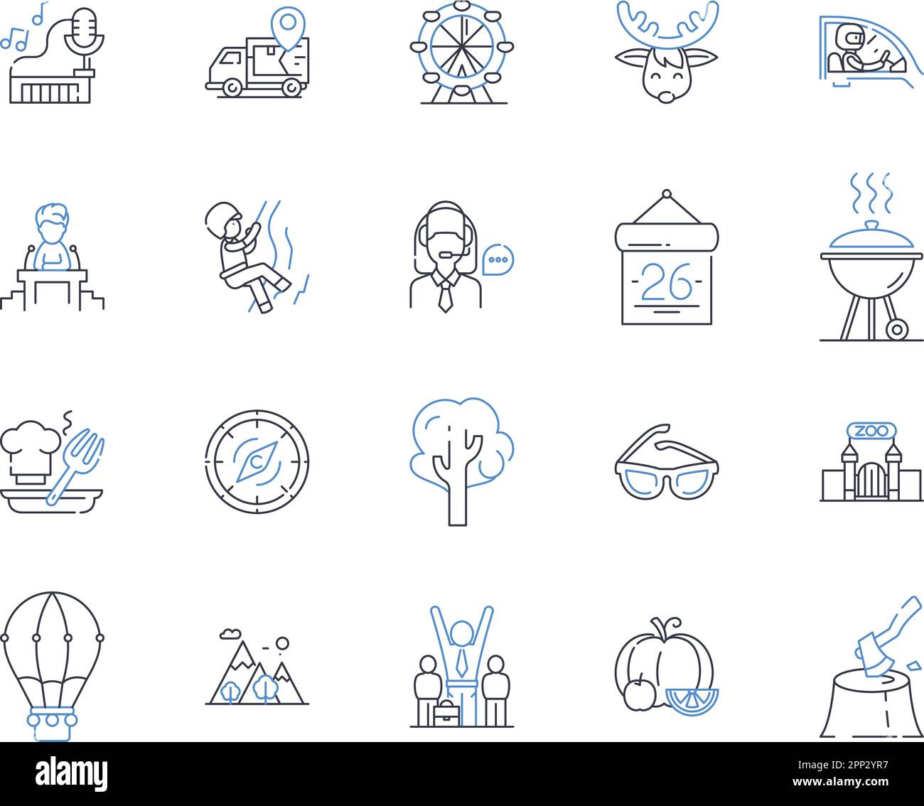 Exploration line icons collection. Expedition, Discovery, Investigation ...