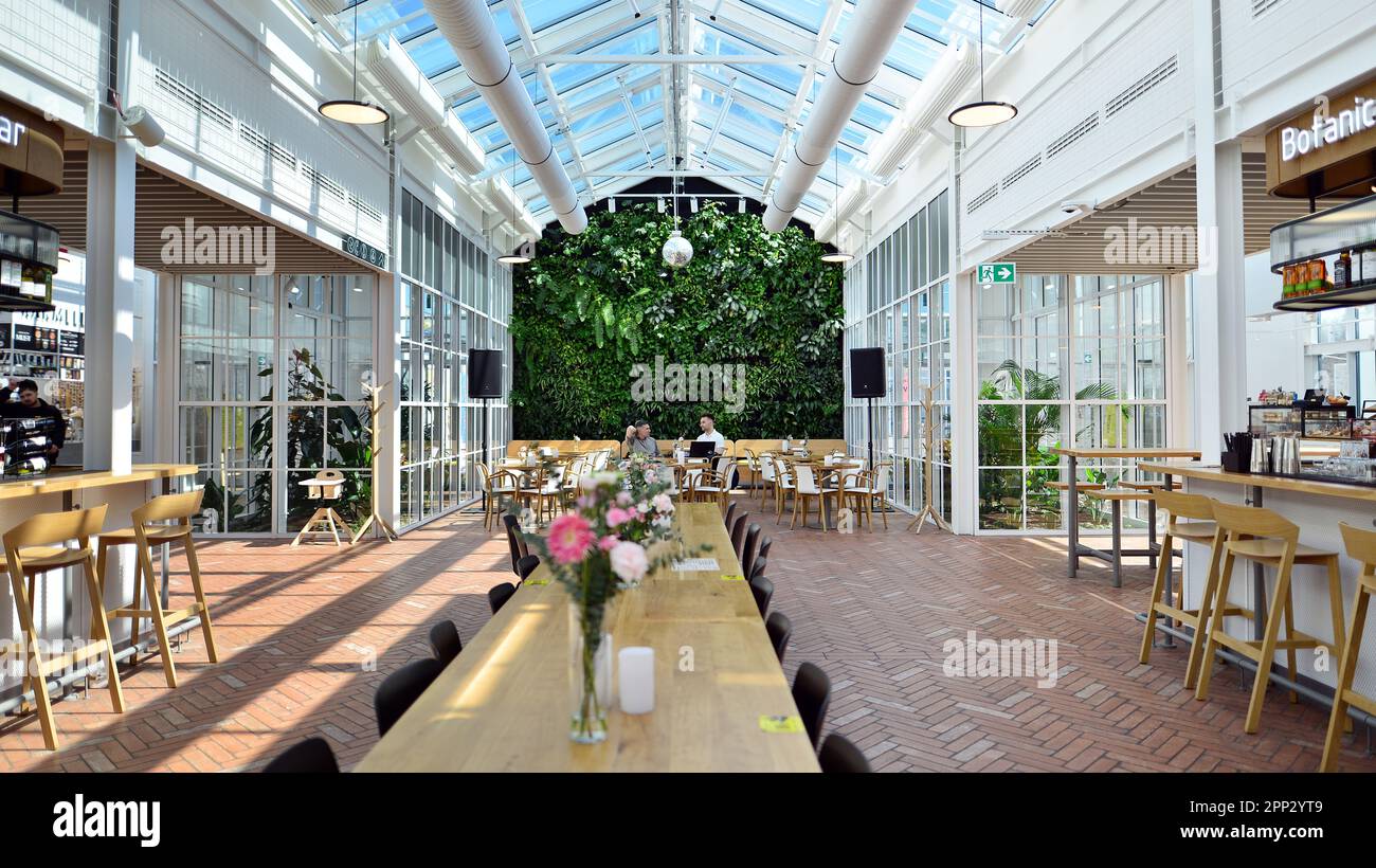 Warsaw, Poland. 21 April 2023. Food Hall Ogrody Ulricha is a unique ...