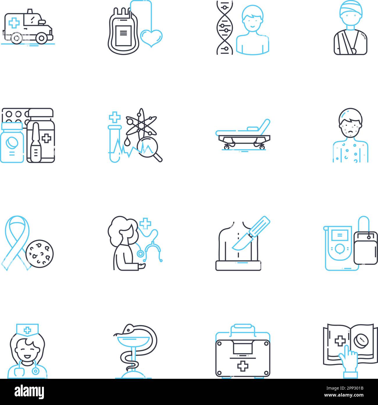 Wellness services linear icons set. Meditation, Massage, Yoga ...