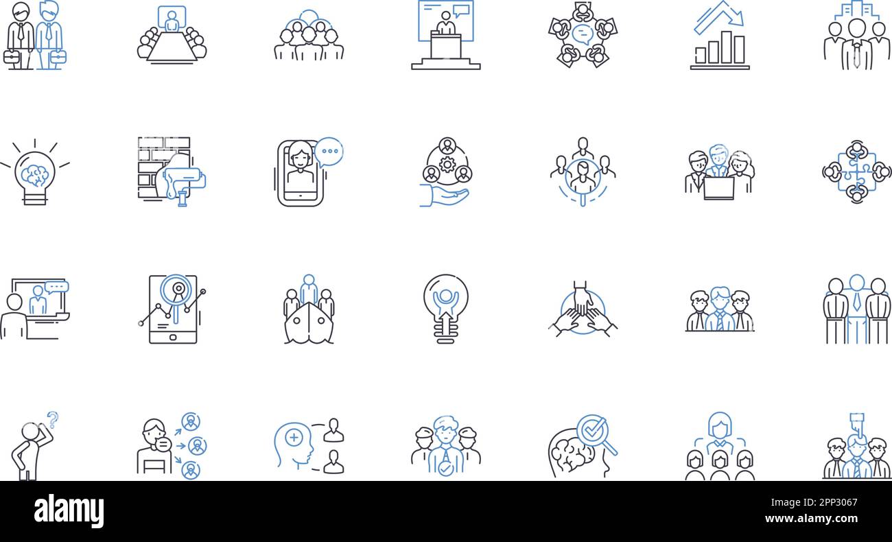 Trade company line icons collection. Exporter, Importer, Business, BB ...