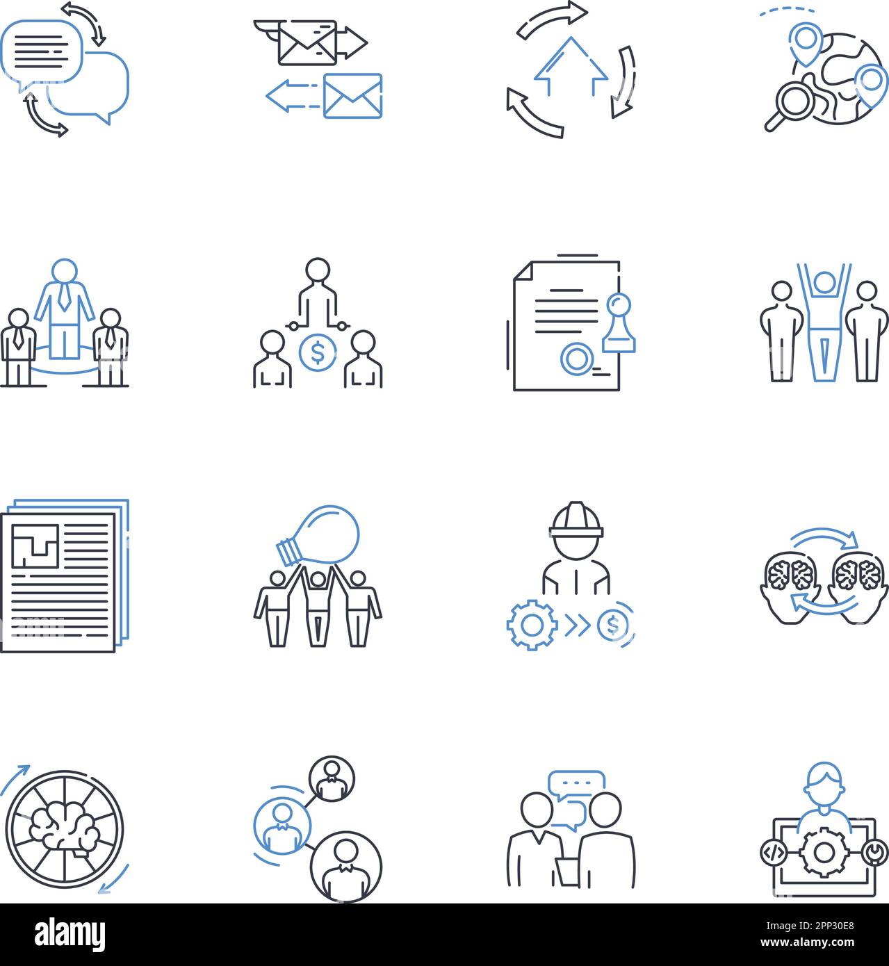Cohesive Unity line icons collection. Harmony, Integration ...