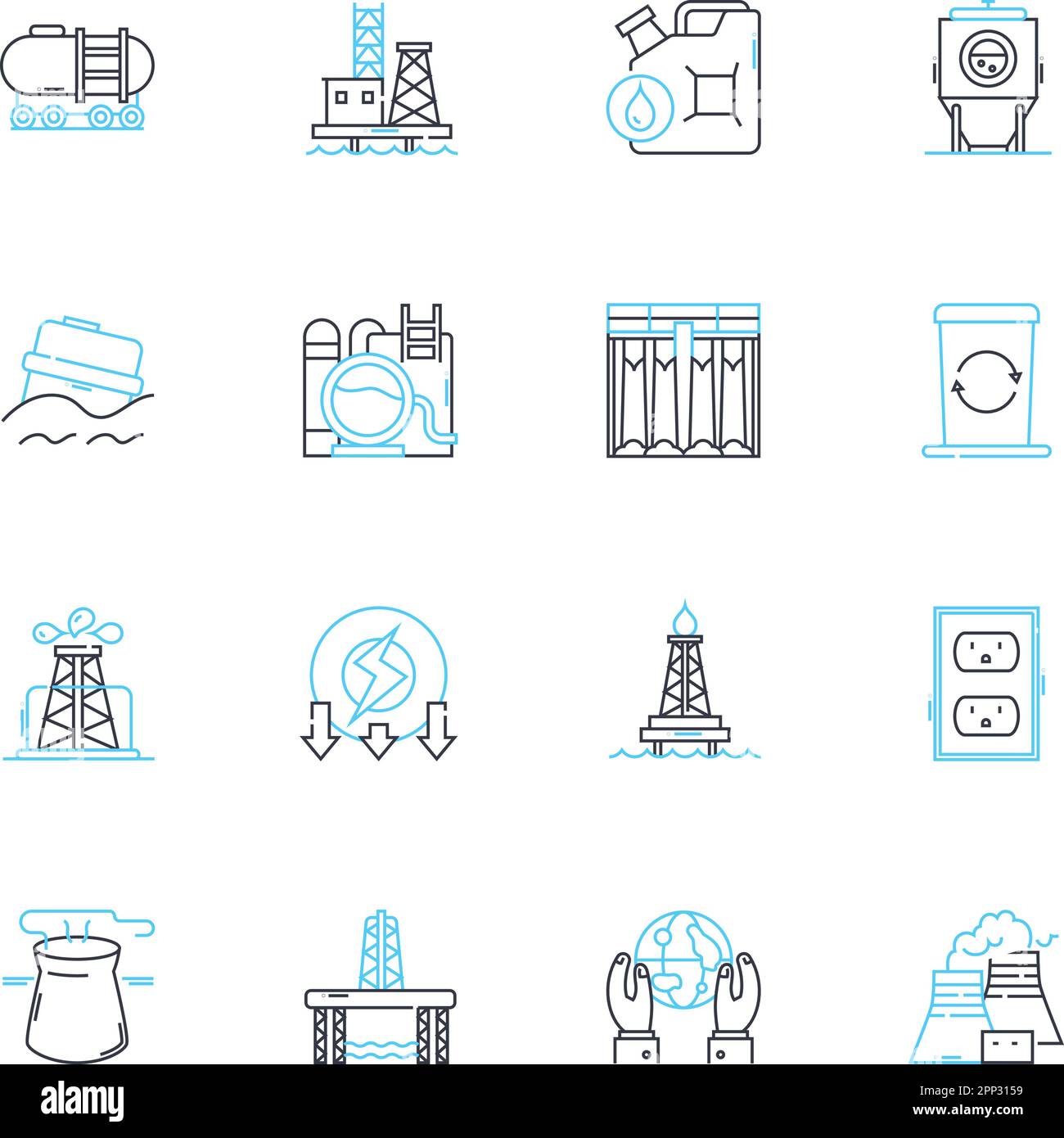 Efficient energy linear icons set. Sustainability, Conservation, Renewables, Efficiency, Green ...