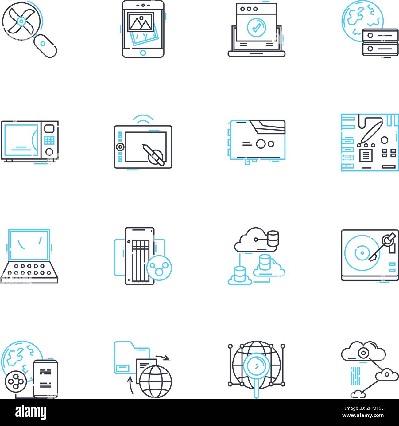 Resource Pooling Linear Icons Set Collaboration Aggregation Optimization Consolidation