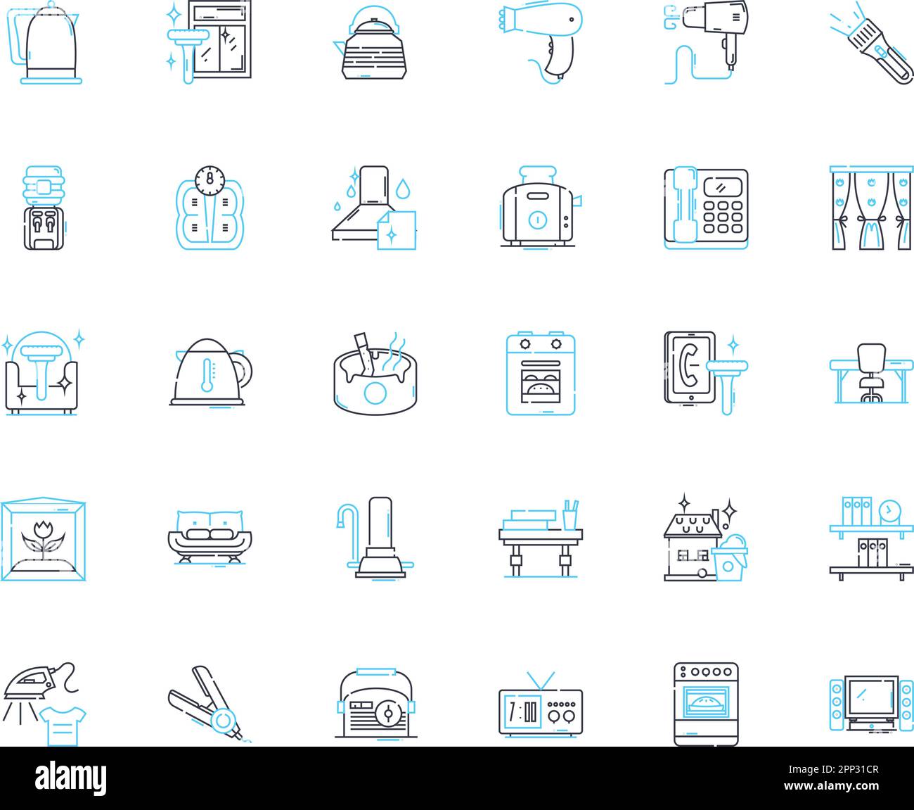 Gadgets linear icons set. Technology, Devices, Innovation, Electronics ...