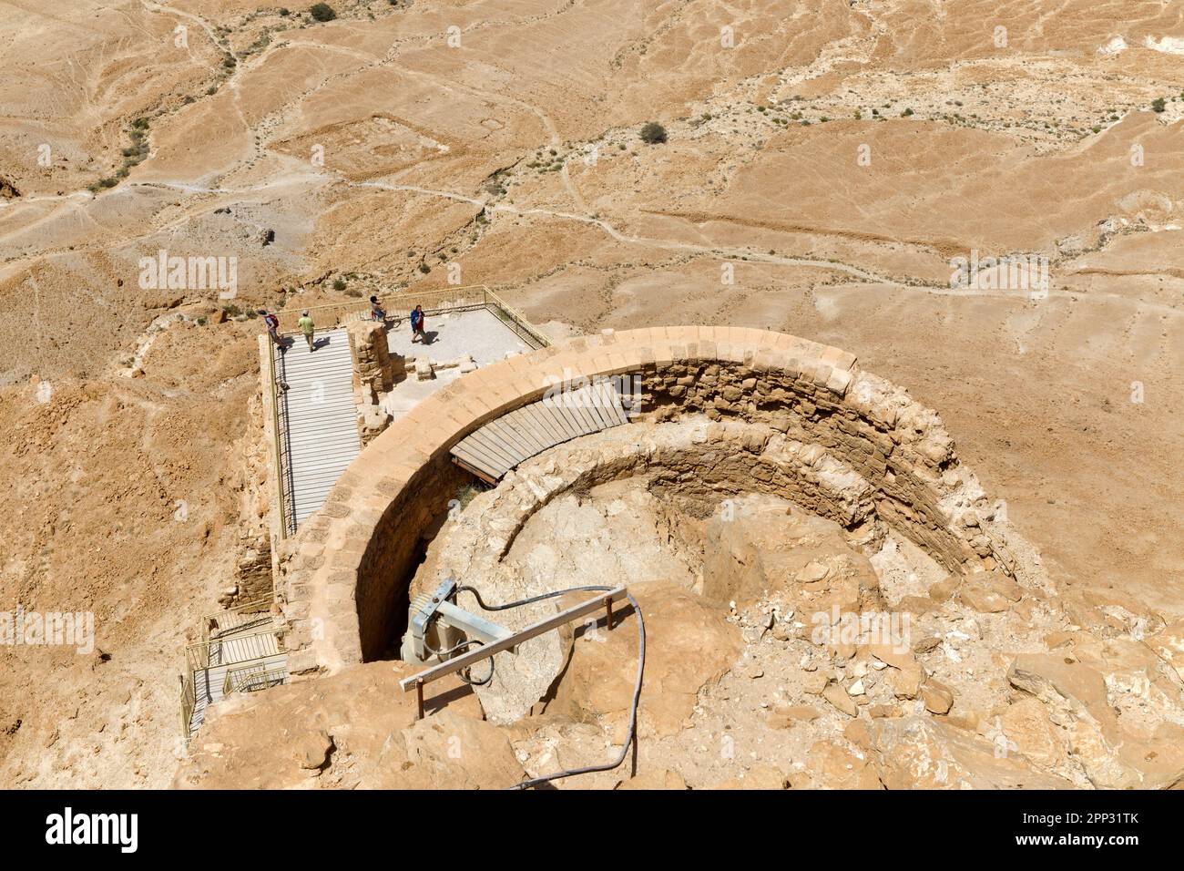 Masada fortified palace ruins in southern Judean Desert in Israel Stock ...