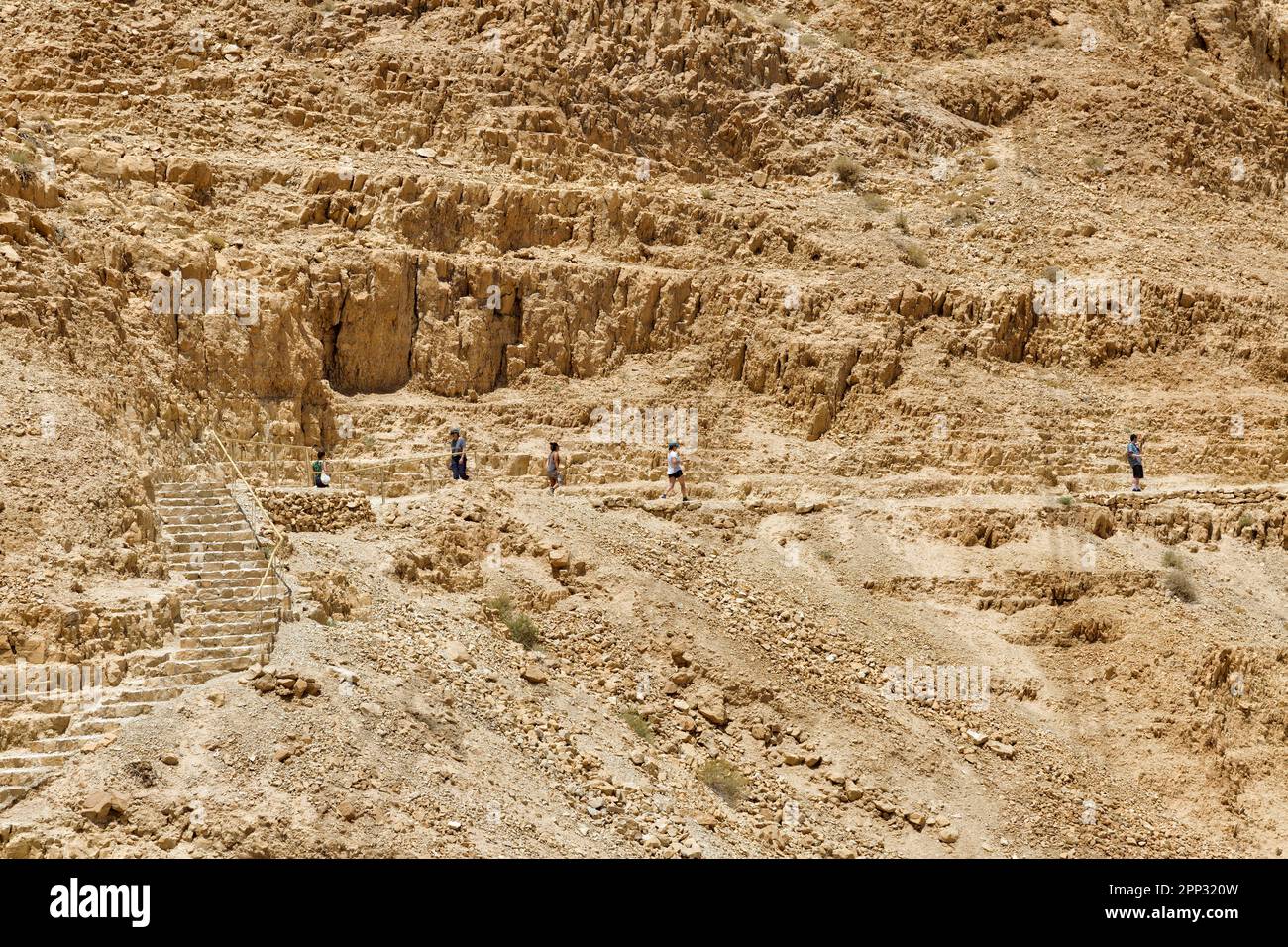 Masada National Park hiking path in Israel Stock Photo - Alamy