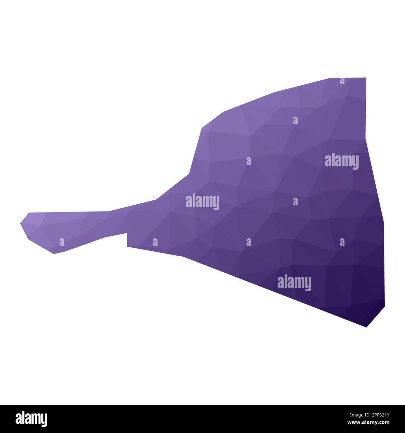 Saint Martin map. Geometric style country outline. Alive violet vector ...