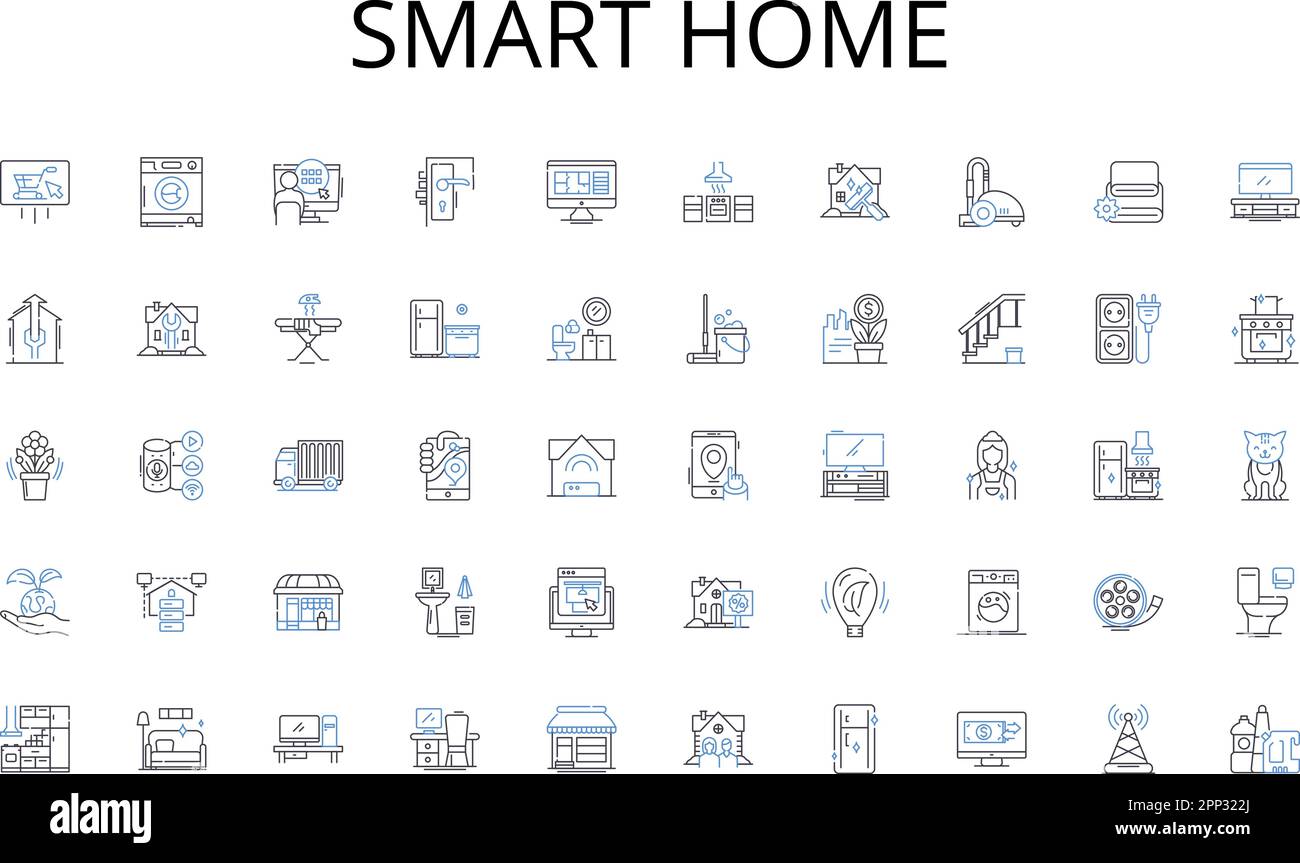 Smart home line icons collection. Strategy, Vision, Goals, Objectives ...