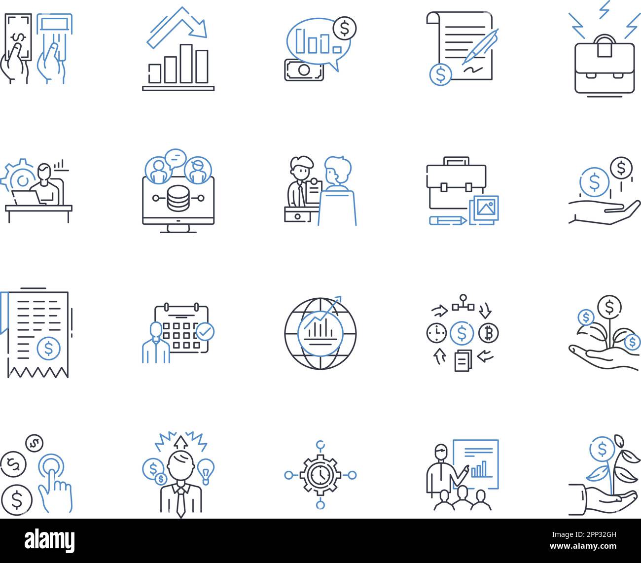 Financial reporting line icons collection. Transparency, Analysis ... Financial reporting line icons collection. Transparency, Analysis ...