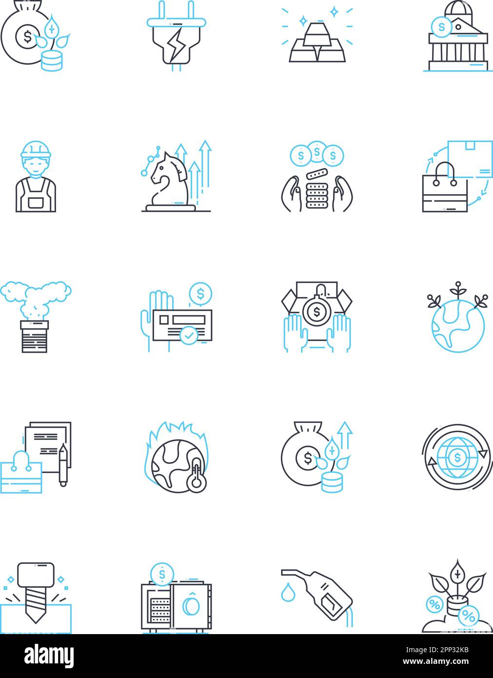 Politics linear icons set. Democracy, Government, Leadership ...