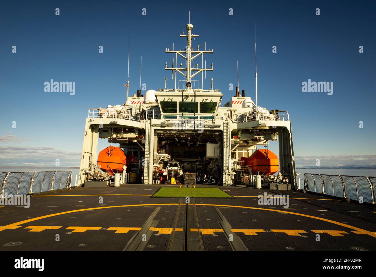 View from the flight deck of HMCS Margaret Brooke during Operation ...