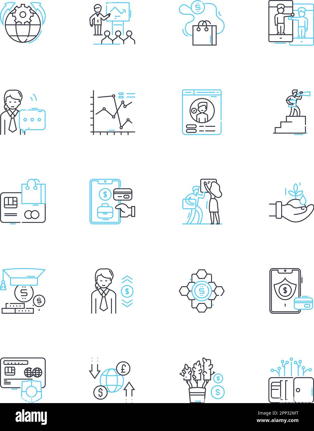 Tokenization Linear Icons Set Encryption Security Authentication Transactions Blockchain
