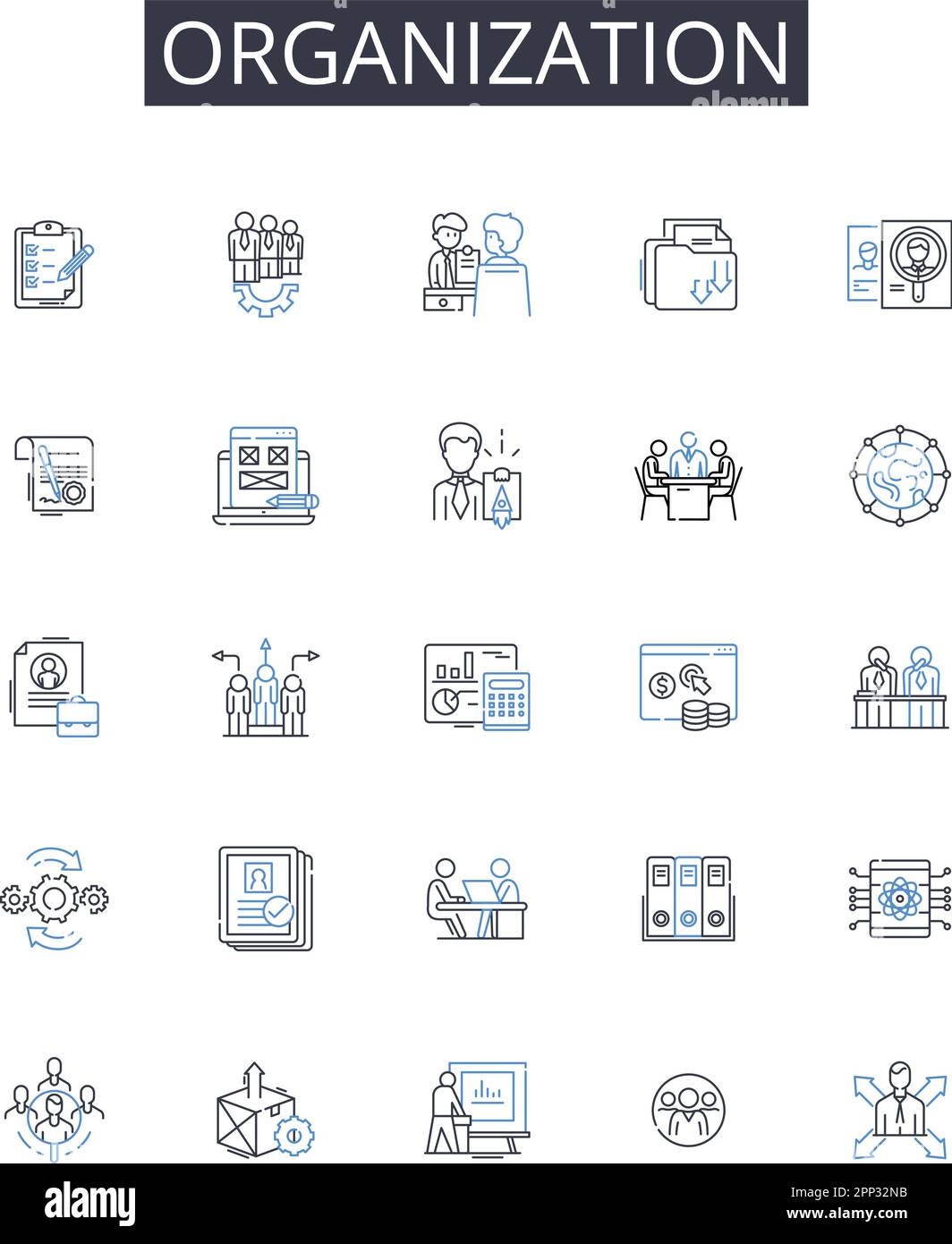 Organization line icons collection. Empathy, Professionalism ...