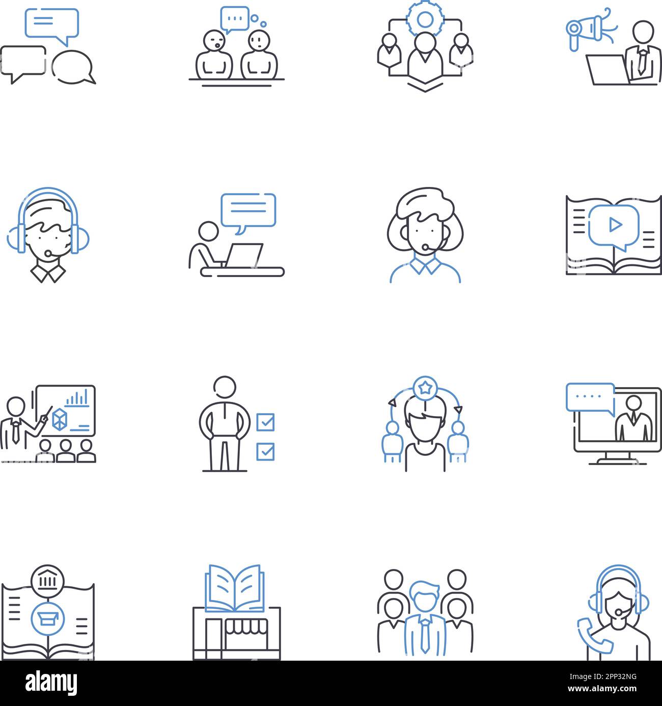 Director line icons collection. Leadership , Visionary , Strategy ...