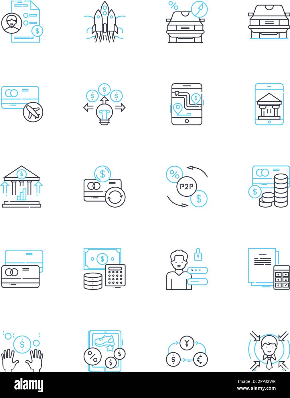 Mobile payment linear icons set. Wallet, Contactless, Transaction ... Mobile payment linear icons set. Wallet, Contactless, Transaction ...