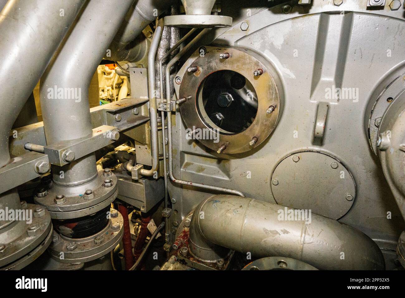 Royal Canadian Navy engineering personnel onboard HMCS Margaret Brooke ...