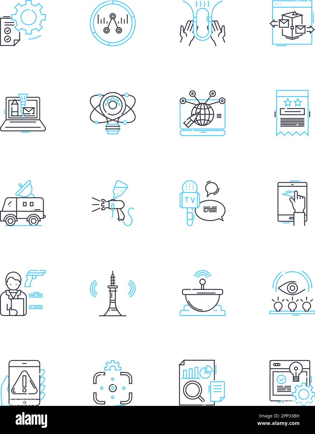 Exhibitions and shows linear icons set. Display, Showcase, Expo ...