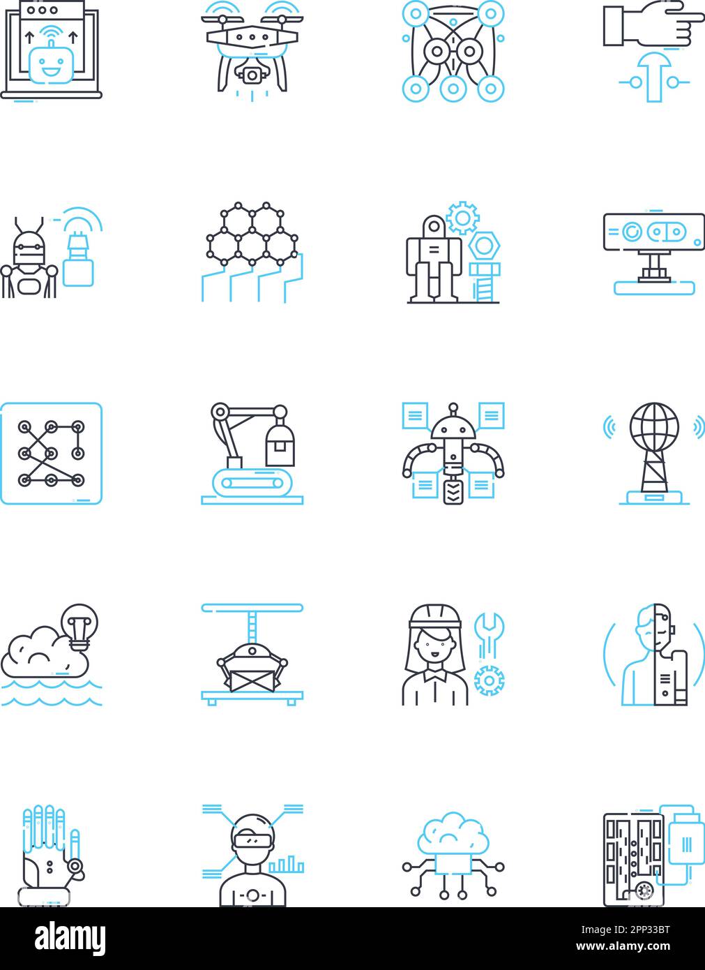 Carpooling linear icons set. Commuting, Transport, Ride sharing ...
