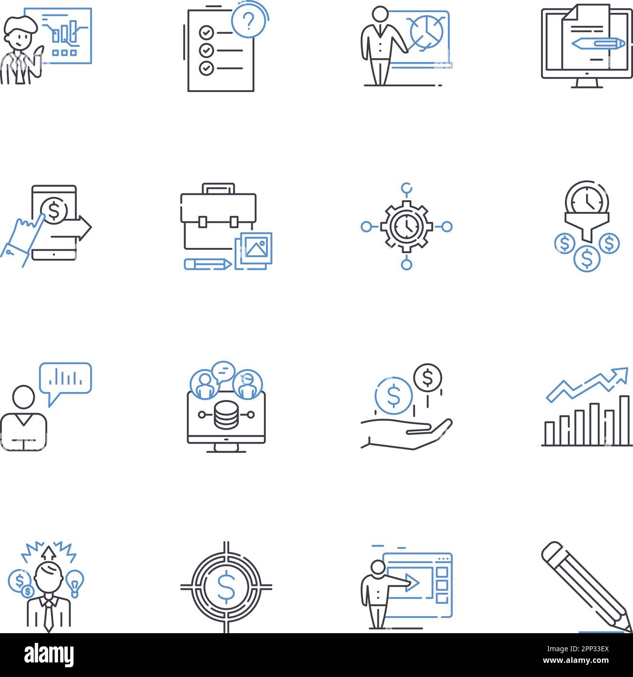 Interpersonal Skills Line Icons Collection Empathy Communication