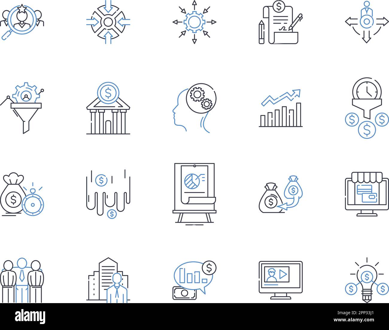 Virtual Storefronts Line Icons Collection Interactivity Accessibility
