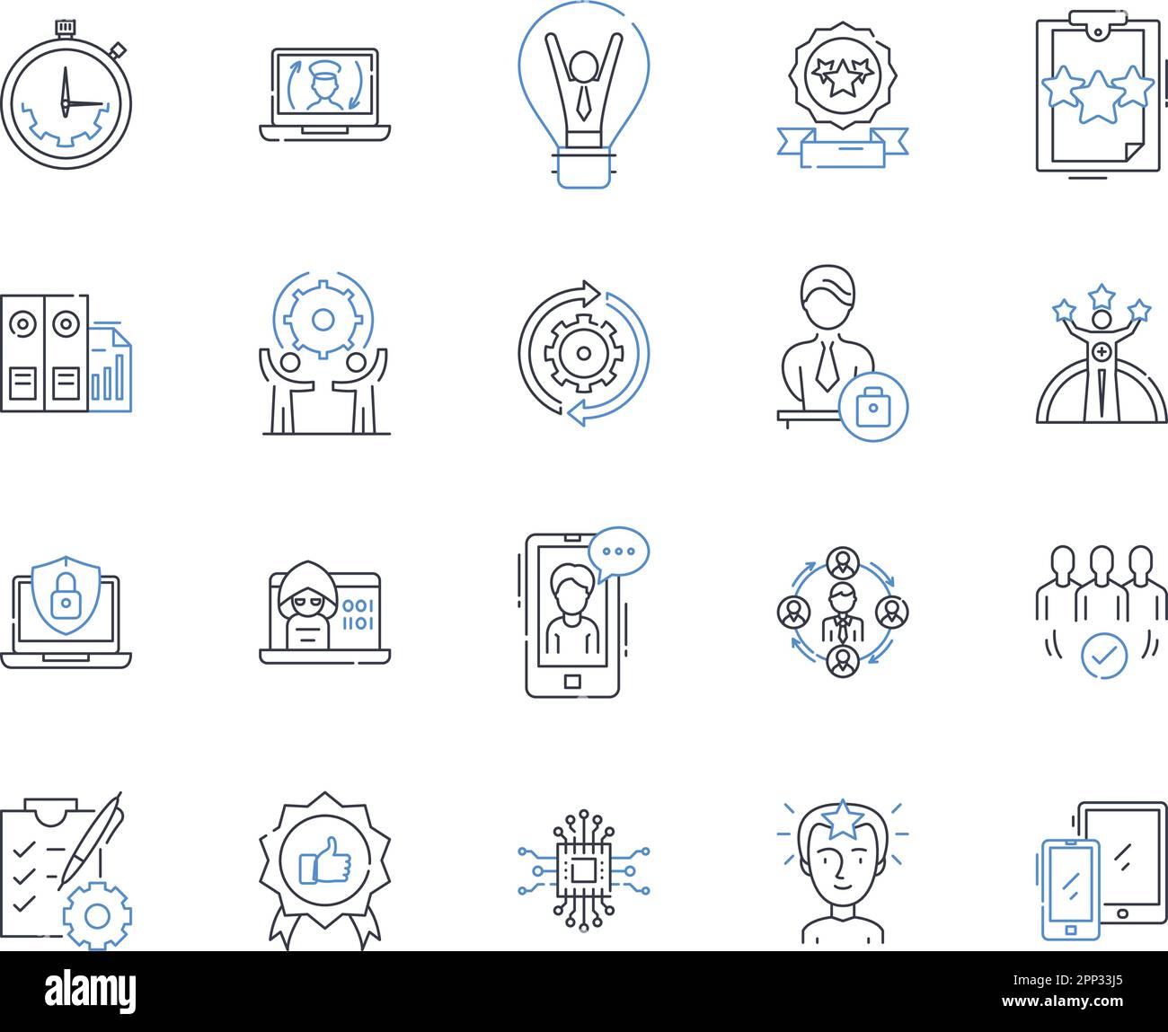 Strategic unions line icons collection. Alliance, Collaboration ...