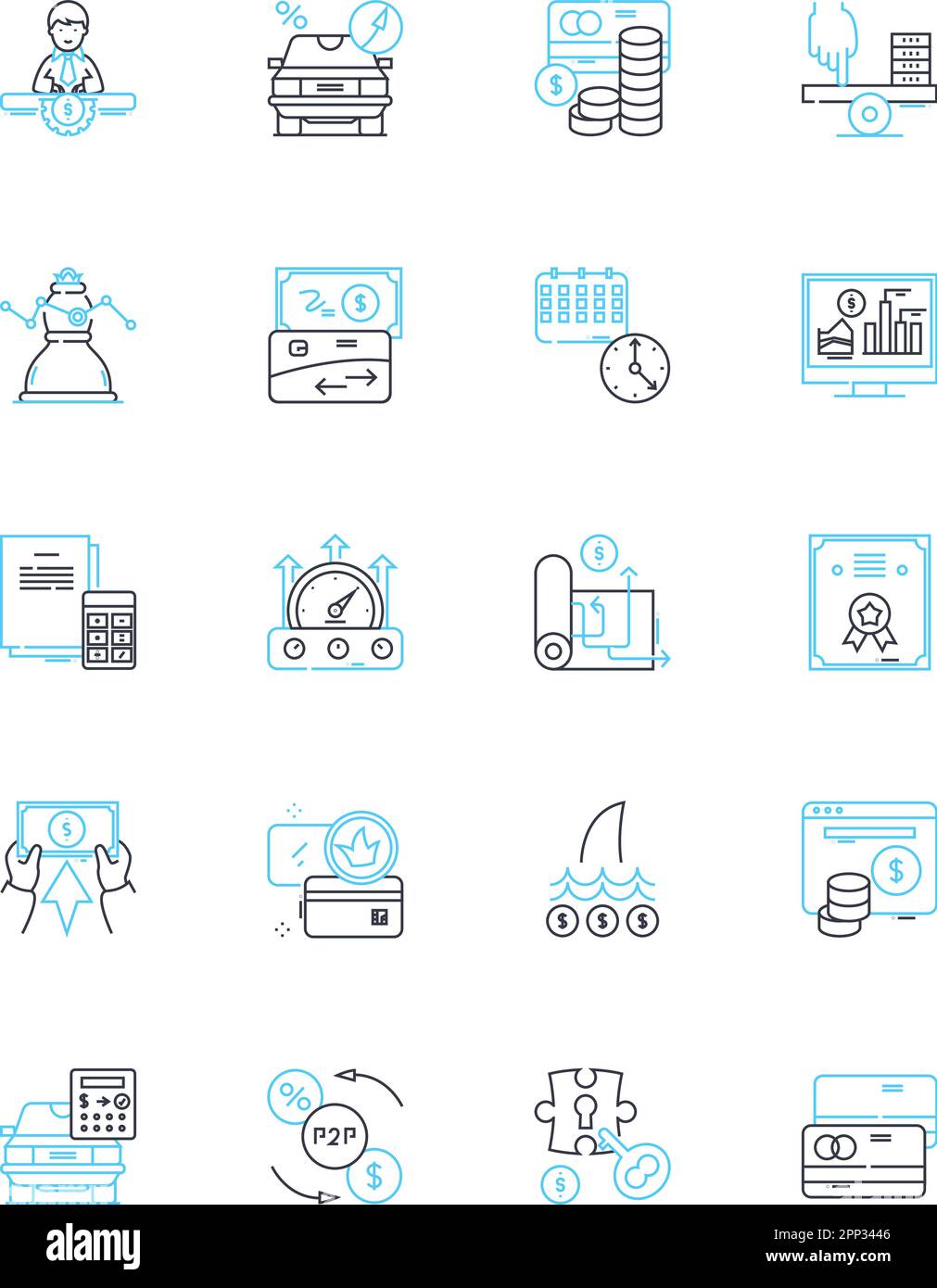 Cloud data linear icons set. Scalability, Security, Reliability ... Cloud data linear icons set. Scalability, Security, Reliability ...