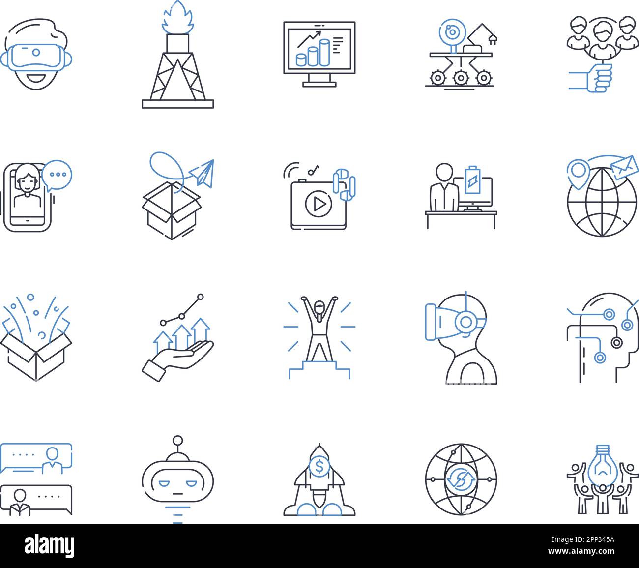 Revolutionary process line icons collection. Innovation, Transformation ... Revolutionary process line icons collection. Innovation, Transformation ...