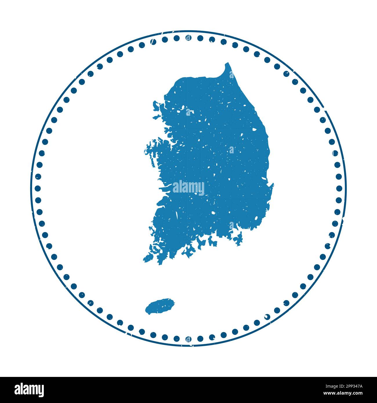 South Korea sticker. Travel rubber stamp with map of country, vector ...