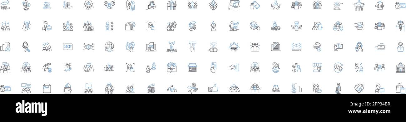 Supply plan line icons collection. Forecast, Inventory, Production ...