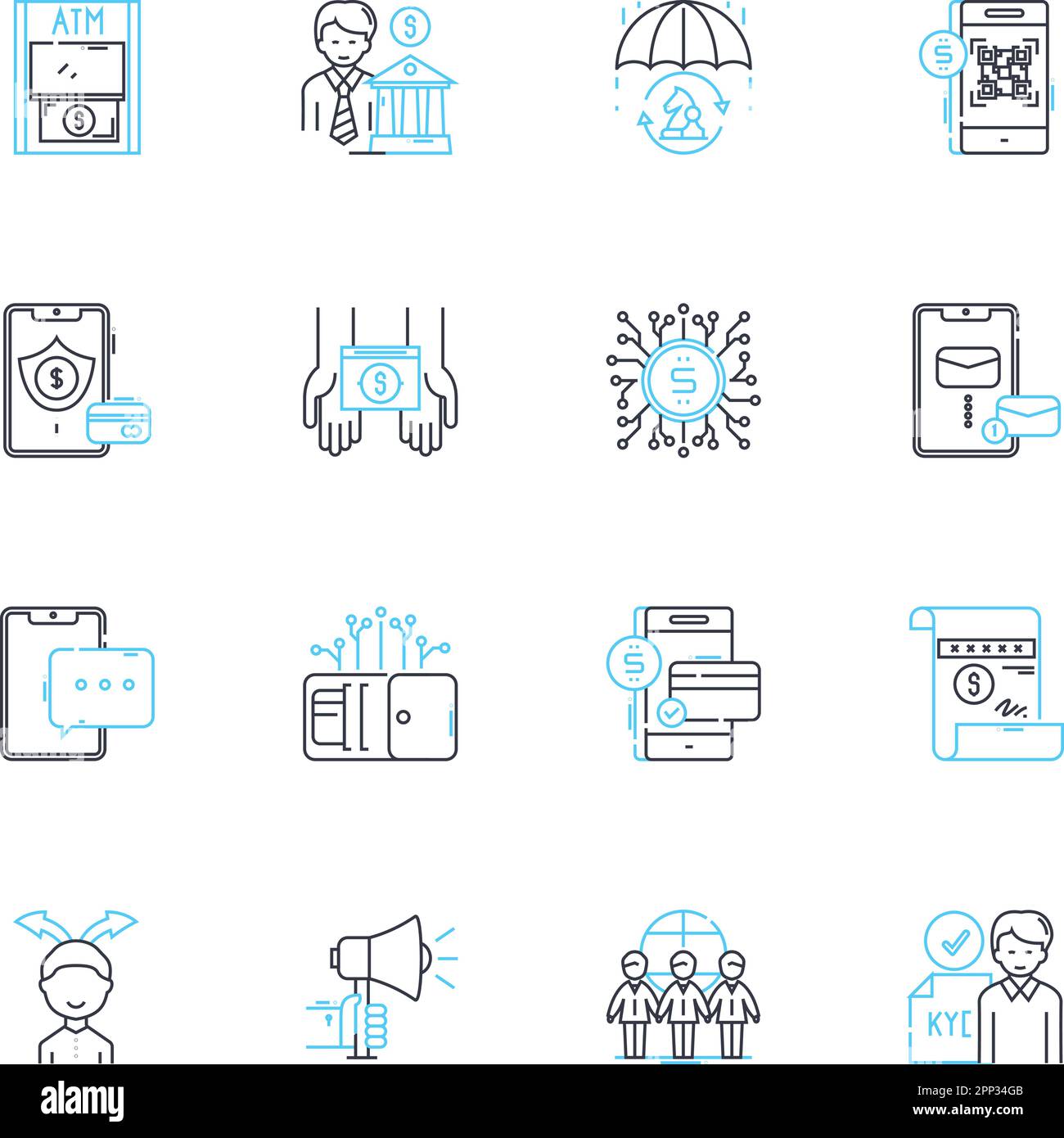 Self-executing contracts linear icons set. Blockchain, Decentralization ... Self-executing contracts linear icons set. Blockchain, Decentralization ...