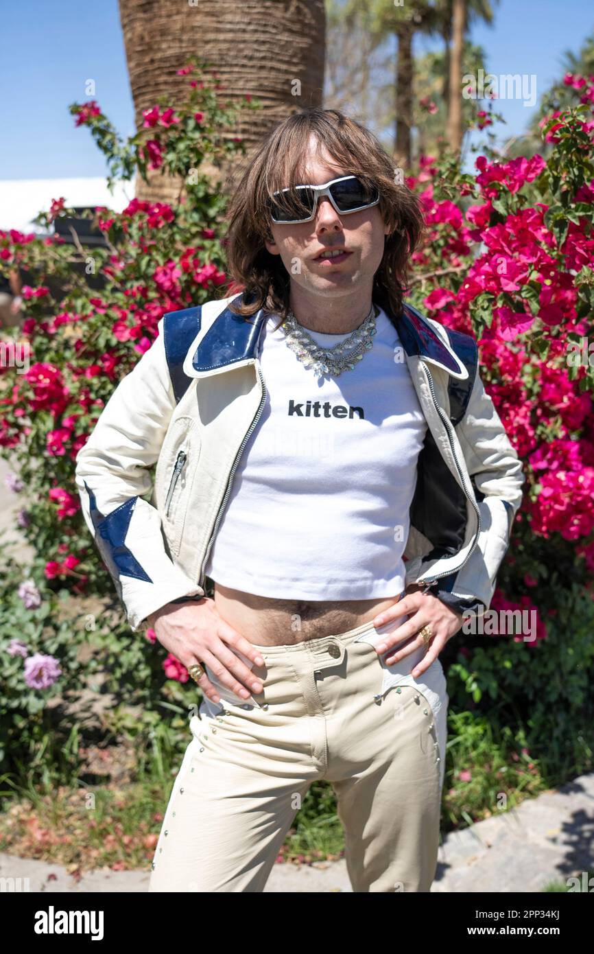Lewis OfMan poses at the Coachella Music & Arts Festival at the Empire ...