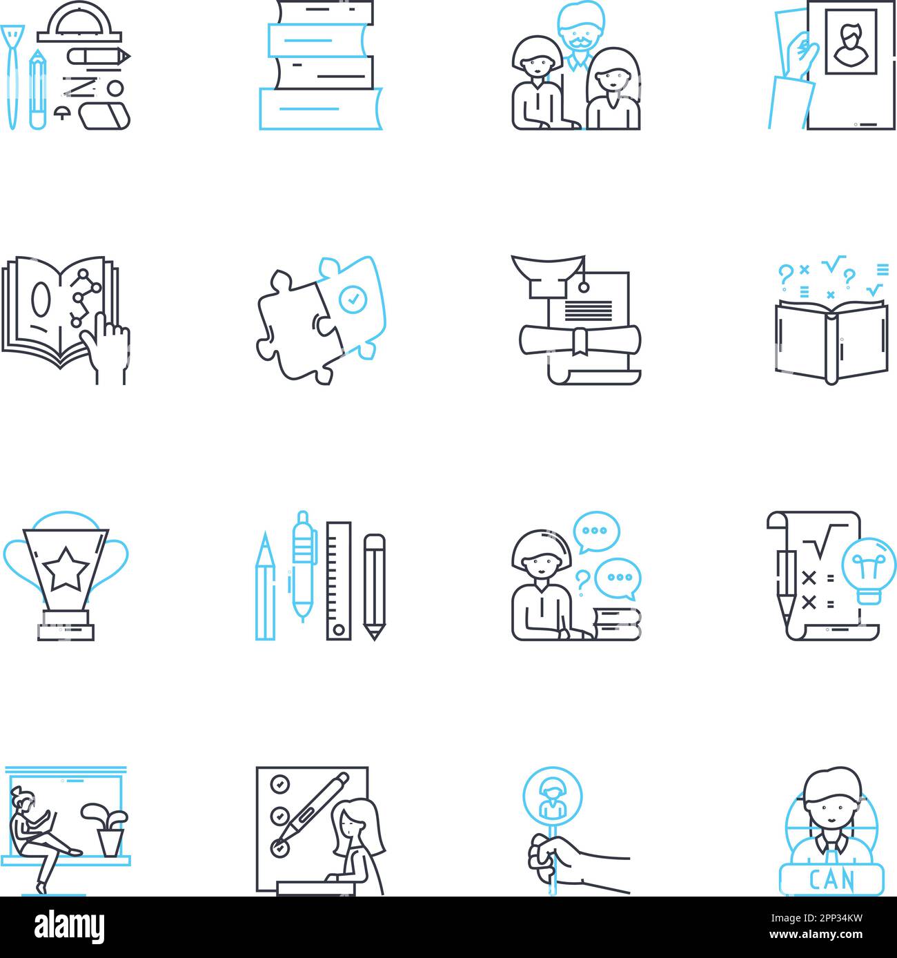 Professional Development linear icons set. Learning, Growth ... Professional Development linear icons set. Learning, Growth ...