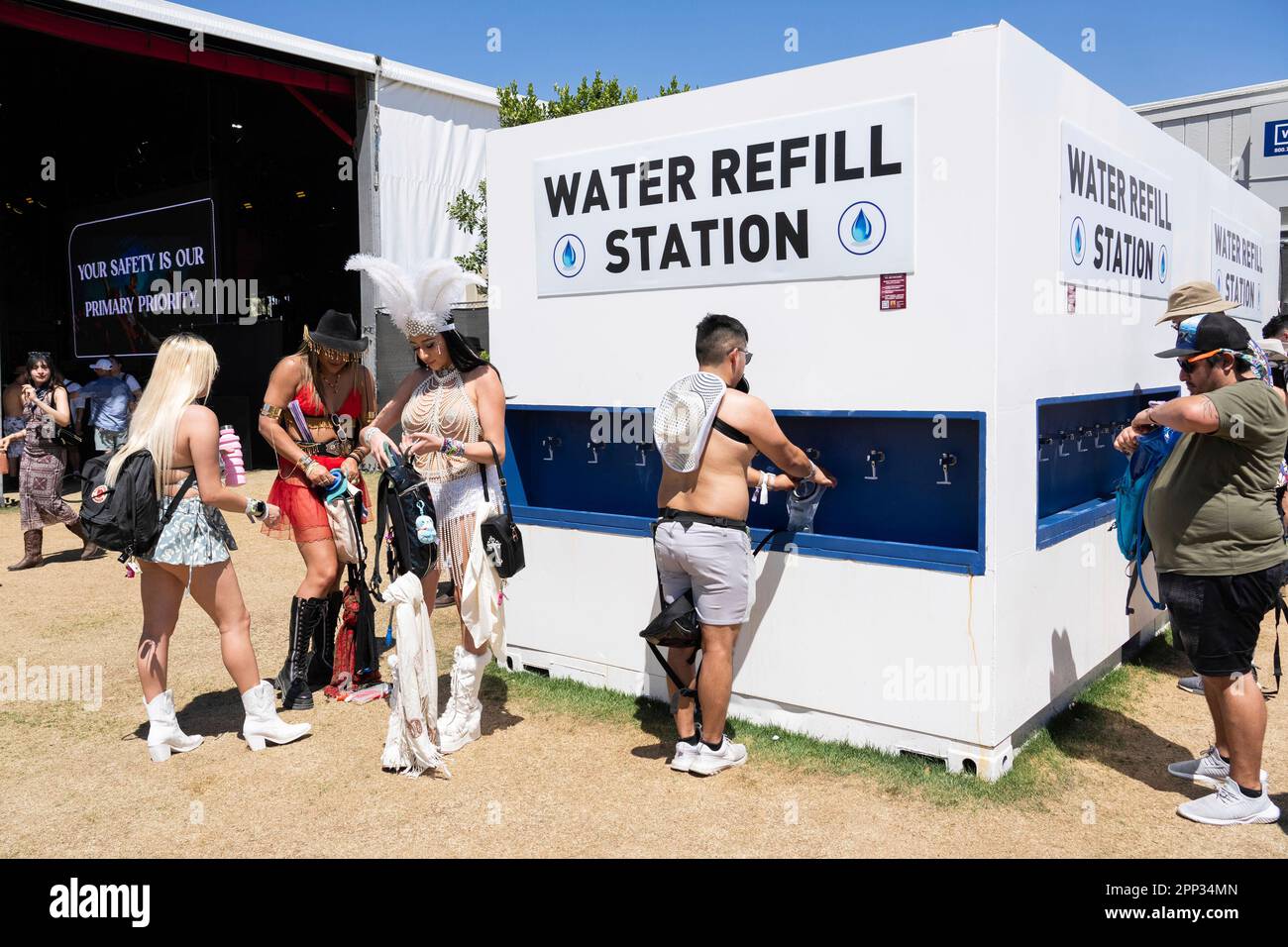 Festivalgoers are seen at the Coachella Music & Arts Festival at the ...