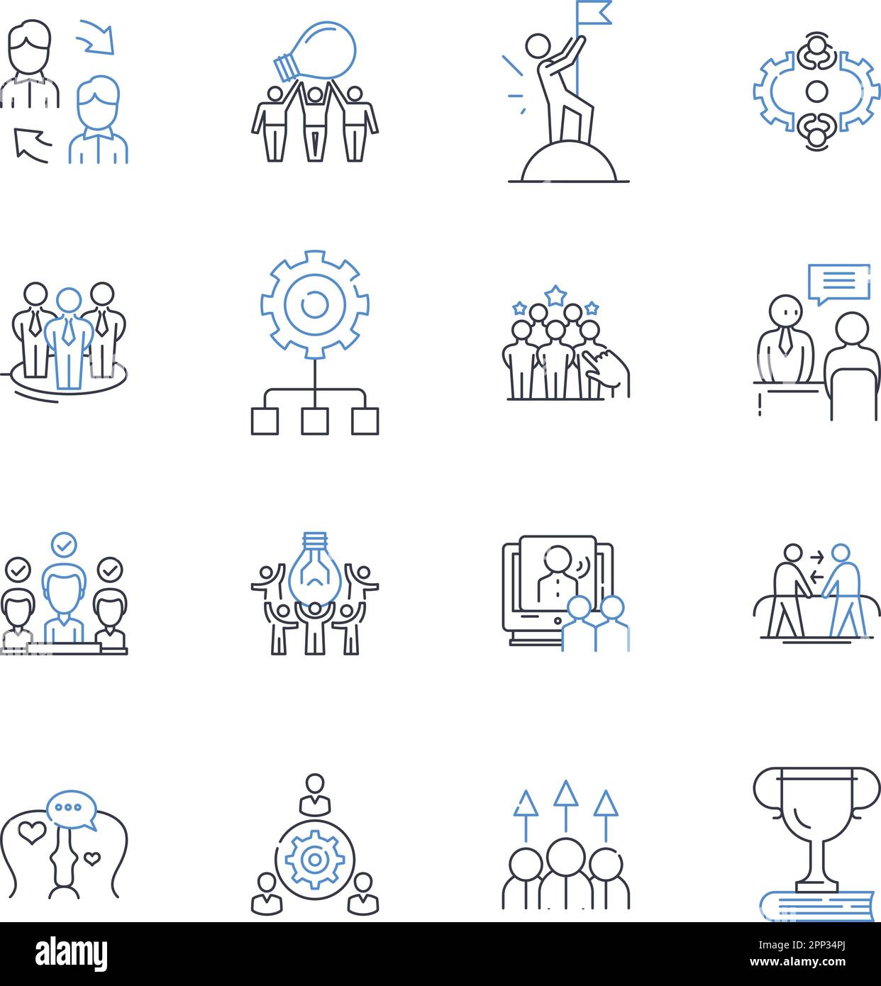 Gathering line icons collection. Meeting, Convention, Assembly, Rally ...