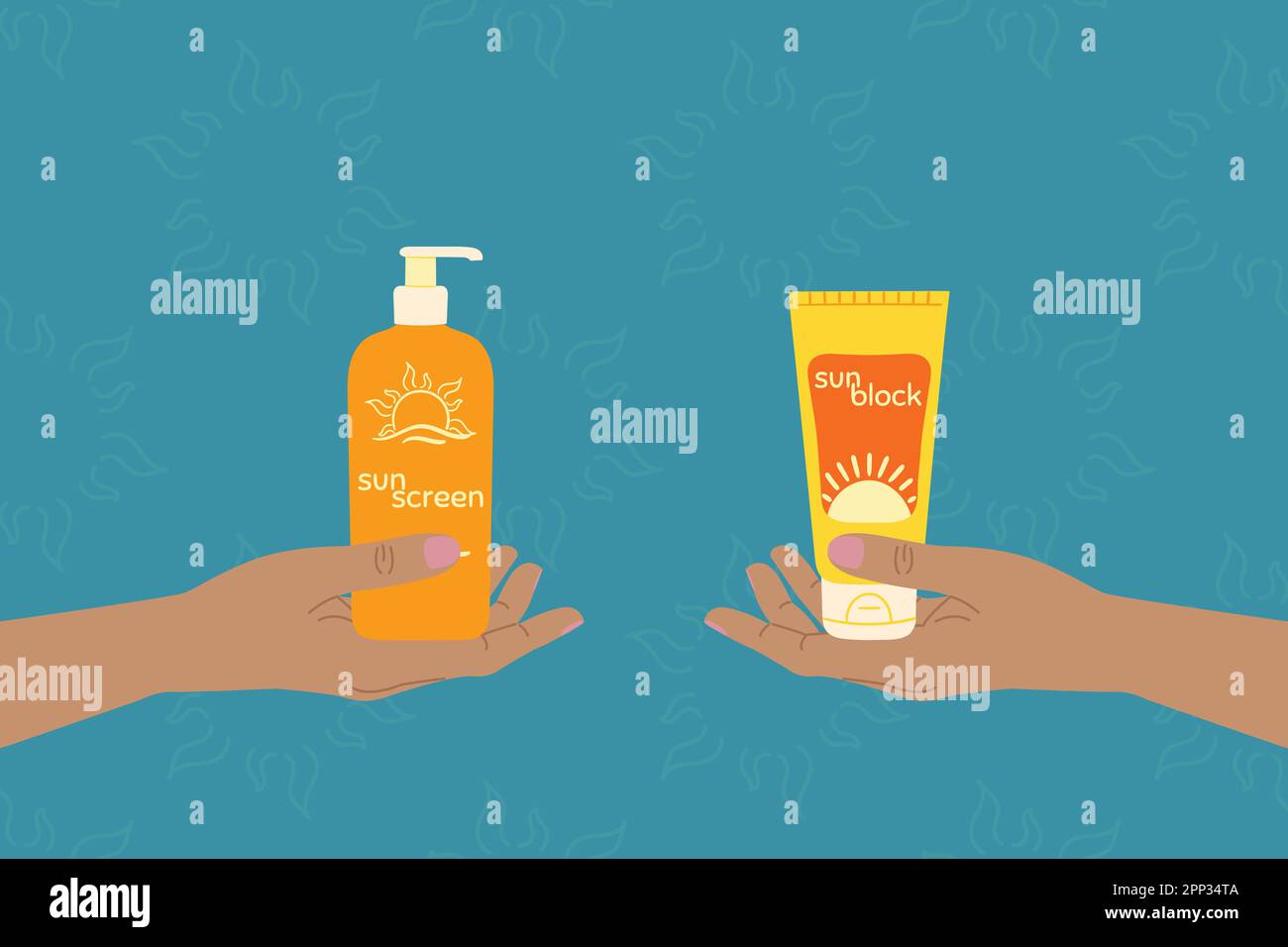 Female hands hold sunblock and sunscreen products. What to choose SPF ...