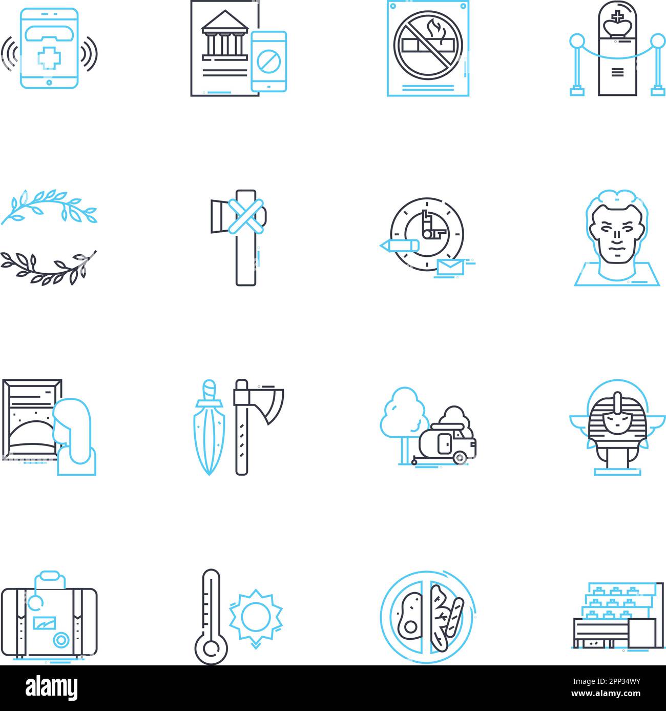 Social gatherings linear icons set. Festivities, Soirees, Gatherings ...