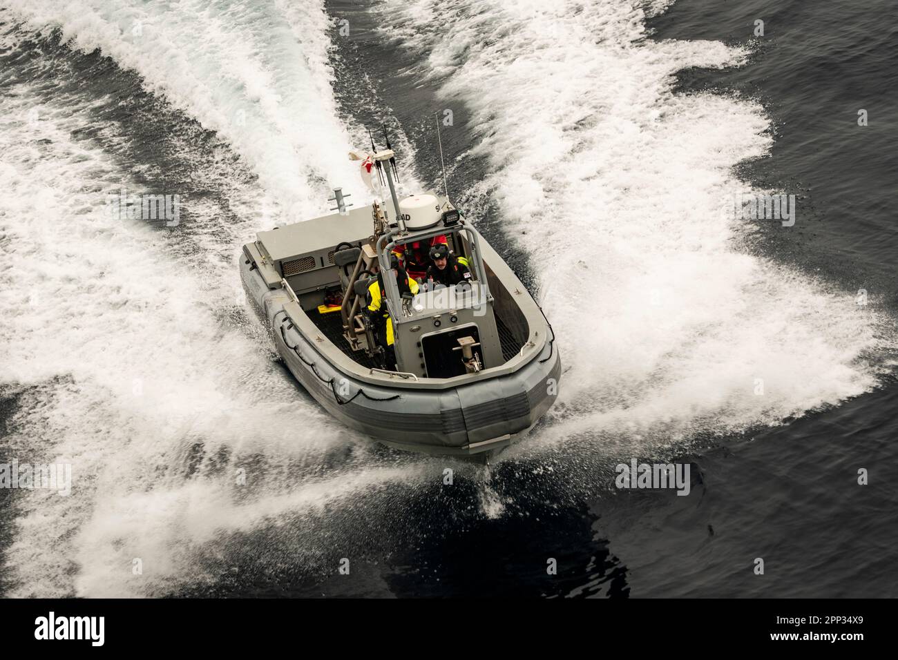 Small Rigid Hull Inflatable Boat (RHIB) launched by HMCS Margaret ...