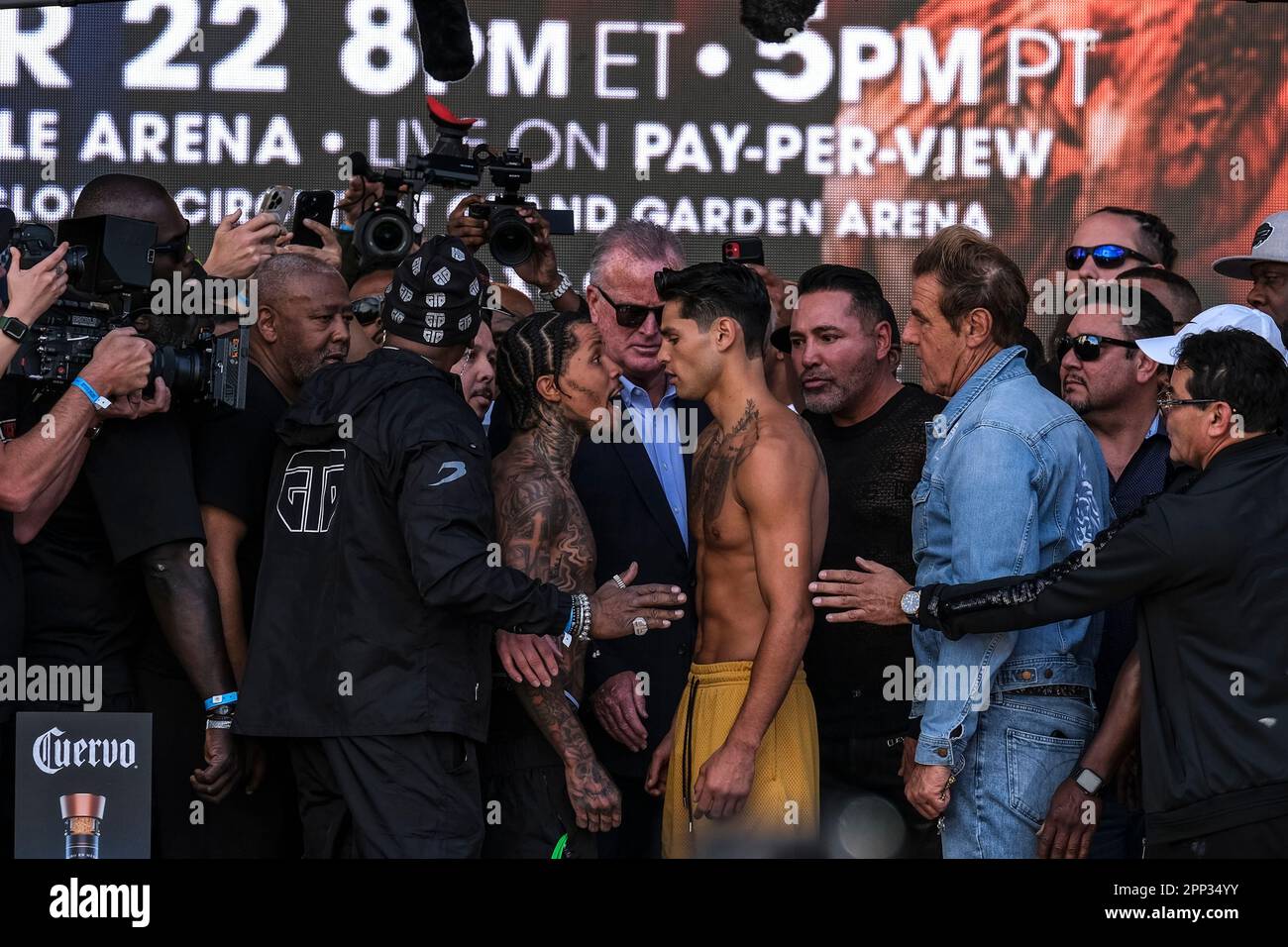 Las Vegas, Nevada, USA. 21st Apr, 2023. Gervonta ""˜Tank' Davis and ...