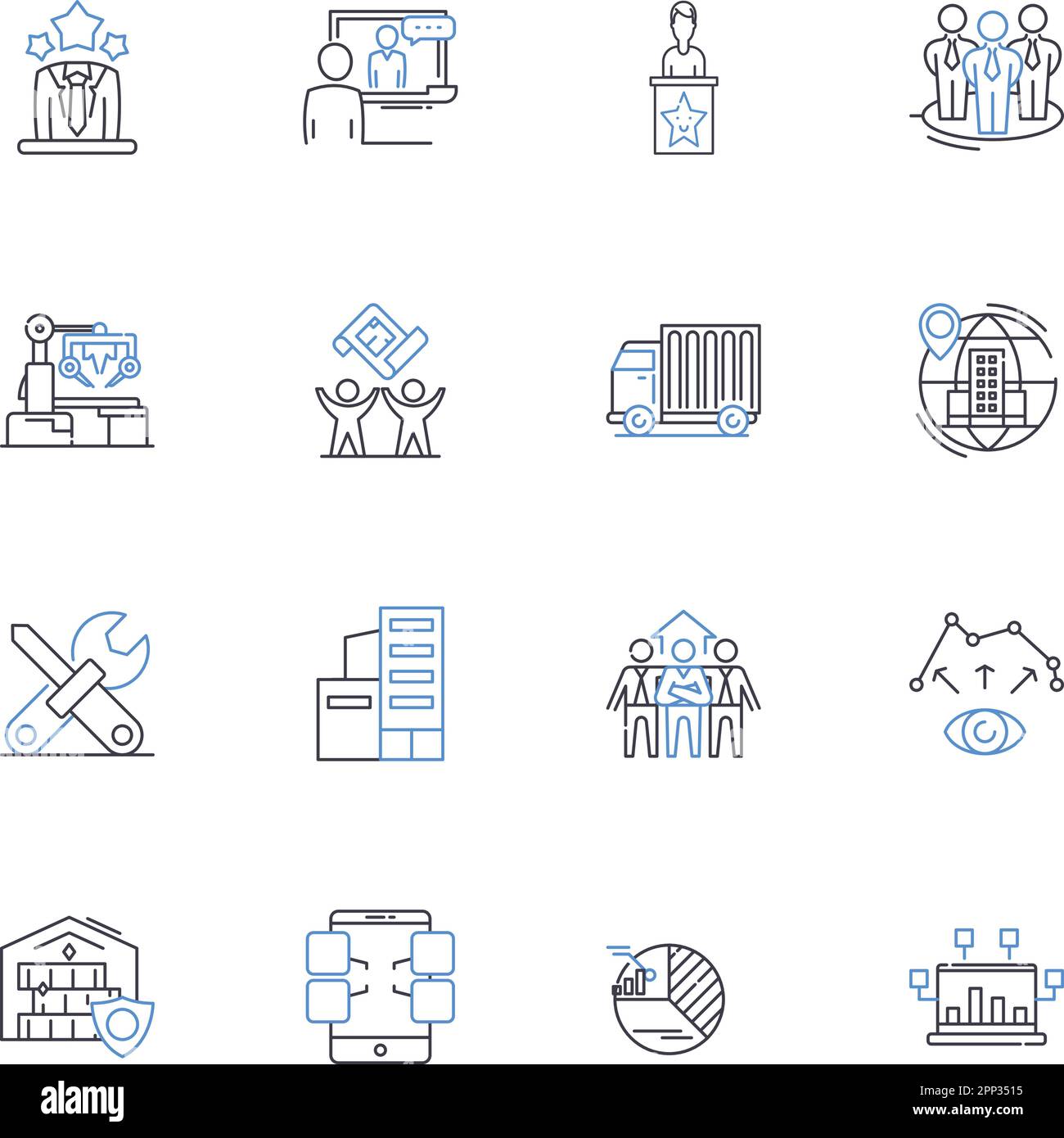 Construction company line icons collection. Build, Contractor, Engineer ...