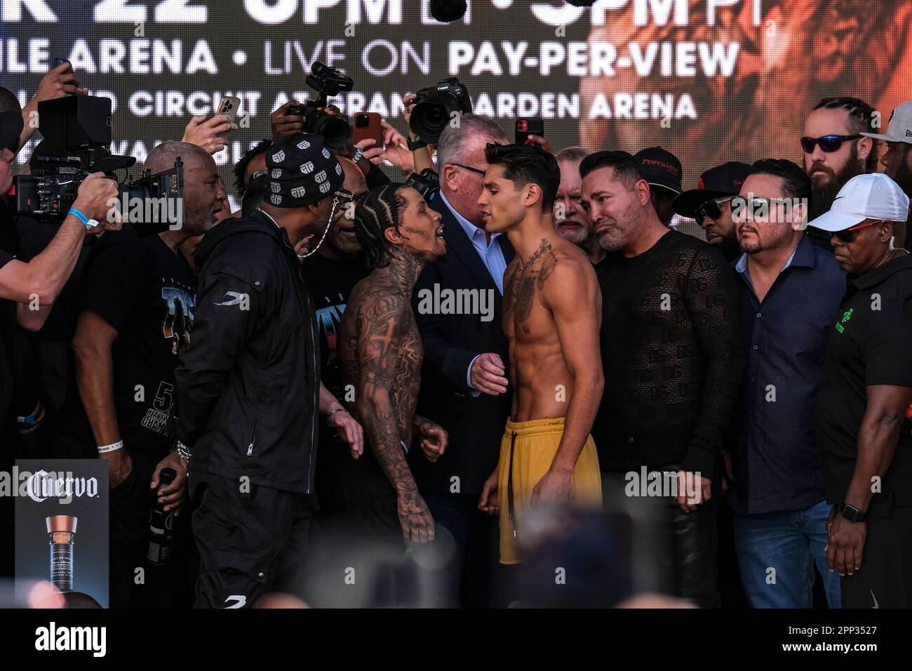 Las Vegas, Nevada, USA. 21st Apr, 2023. Gervonta ""˜Tank' Davis and ...