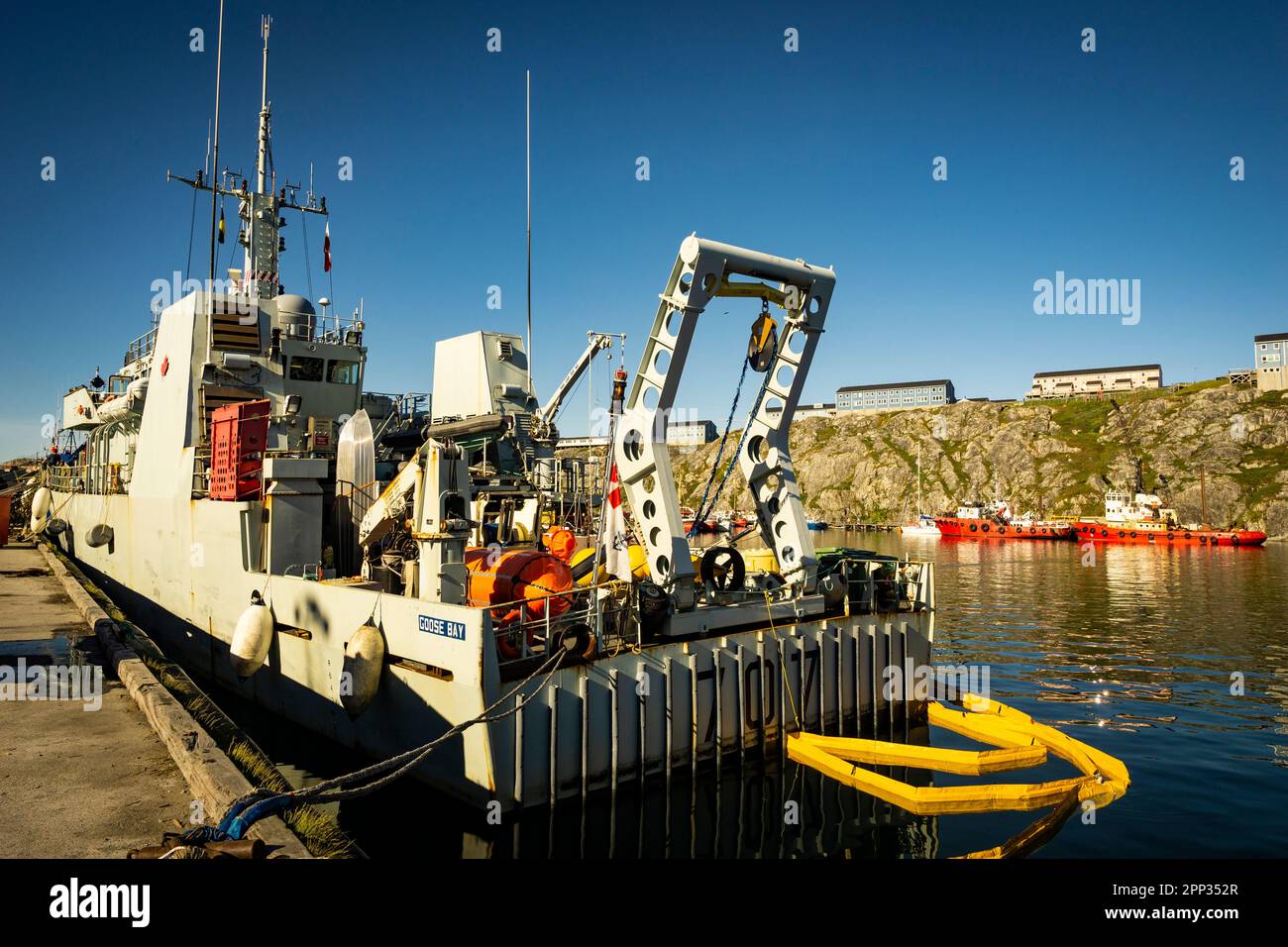 HMCS Goose Bay (MM 707) and other ships participating in Op Nanook 2022 ...