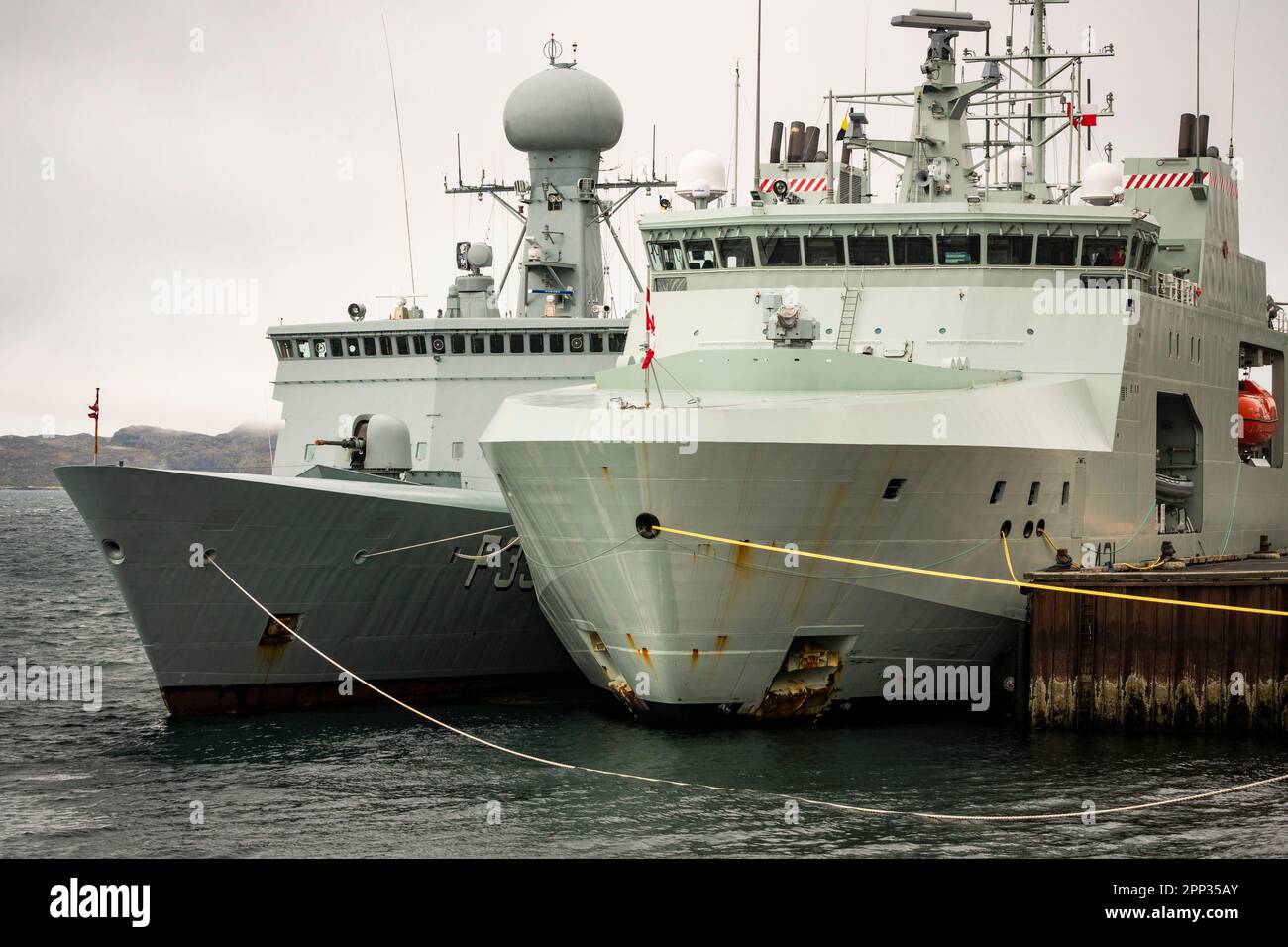 Arctic patrol vessel HMCS Margaret Brooke visits the port of Nuuk ...