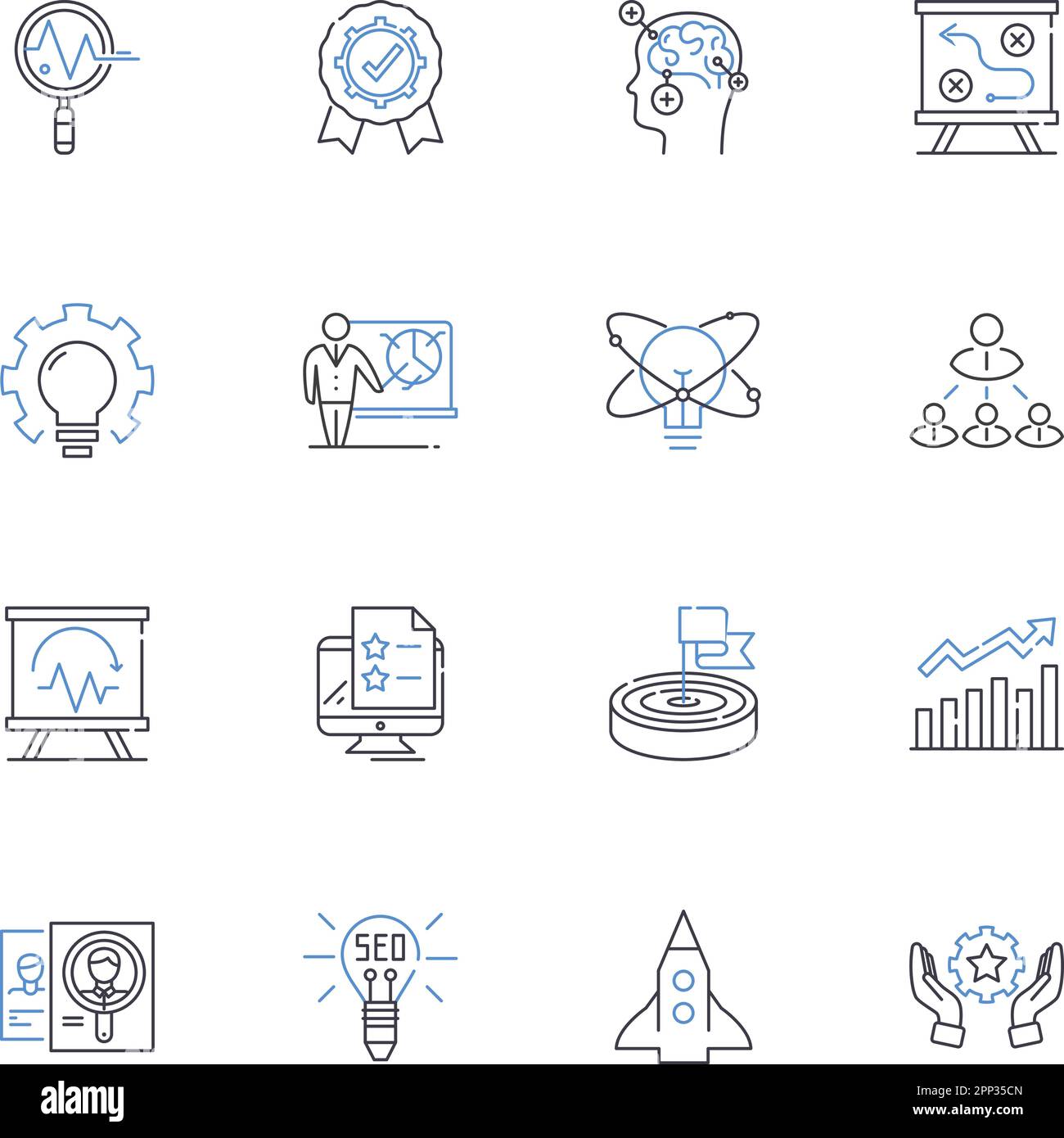Policy Line Icons Collection Governance Legislation Regulation Reform Guidelines Protocol
