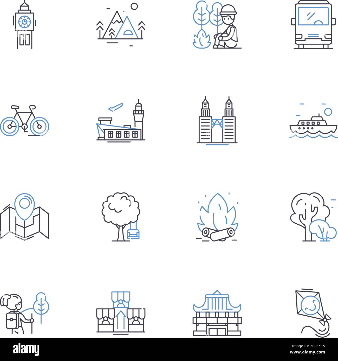 Roaming abroad line icons collection. International, Connectivity, Nerk ...